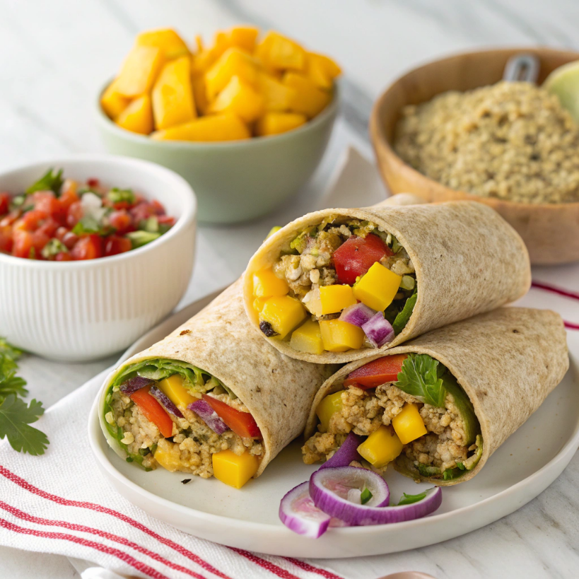Alkaline Vegan Quinoa Wraps with Spicy Mango Salsa: A Dr. Sebi-Inspired ...
